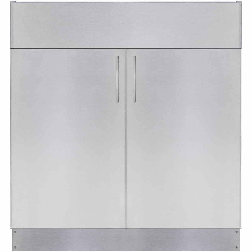 Stainless Steel Sink Cabinet with False Drawer & Two Doors | Stainless ...